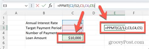 how to use the ppmt function in excel
