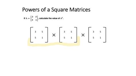 multiplying product matrix powers of square youtube