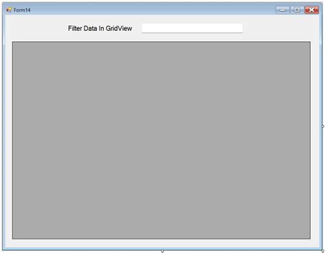 Filtering In Datagridview In Vb Net And Also In C