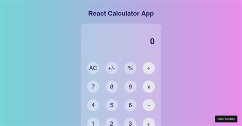 React Calculator Codesandbox
