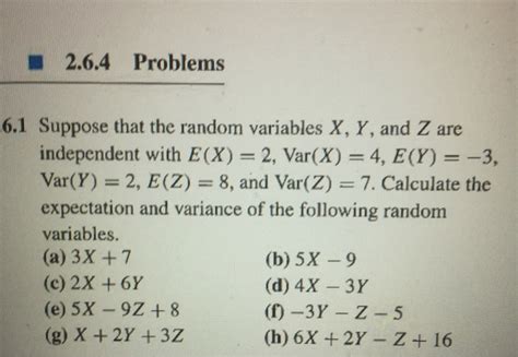 solved suppose that the random variables x y and z are