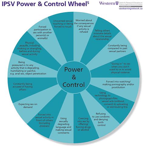 intimate partner sexual violence power and control wheel learning network western university