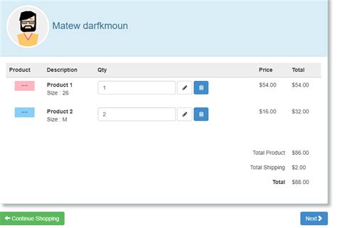 Bootstrap Shopping Cart Templates