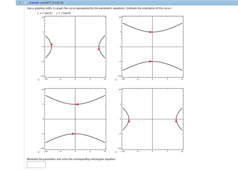 solved use a graphing utility to graph the curve represented