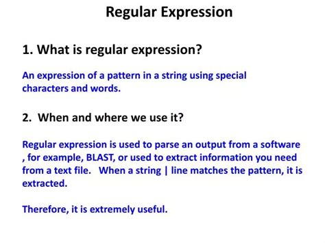 ppt regular expression 1 what is regular expression powerpoint presentation id 2813527