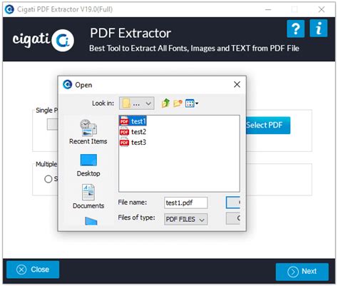 pdf extractor to extract pages images data and text from pdf file