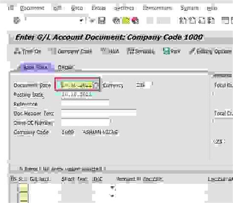 Post A Journal Entry In SAP