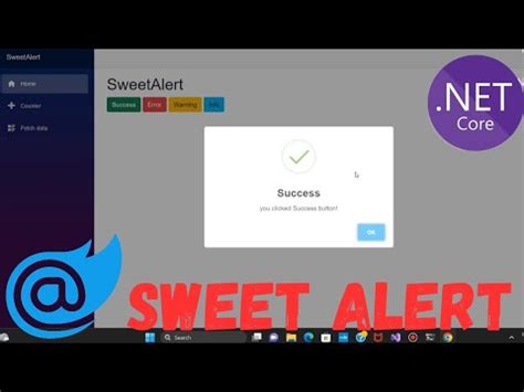 How To Use SweetAlert In Blazor Blazor SweetAlert SweetAlert YouTube