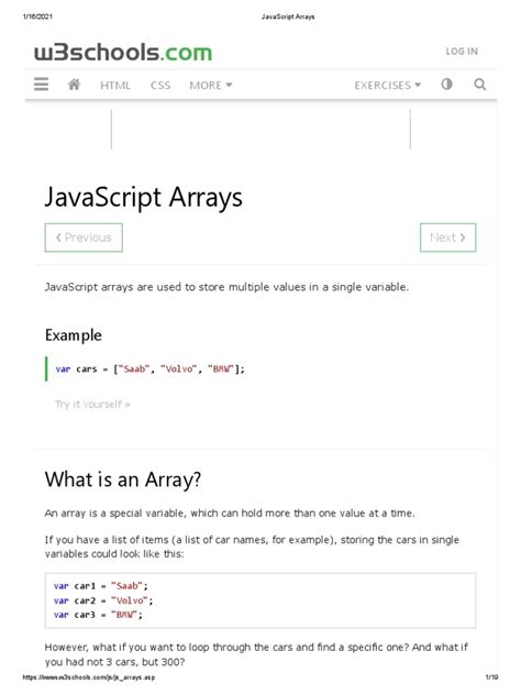 javascript arrays pdf java script array data type