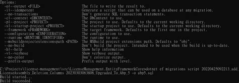 entity framework core 產生 migration db script 亂馬客
