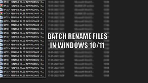 How To Rename Multiple Files In Windows 10 11 Easily Technclub