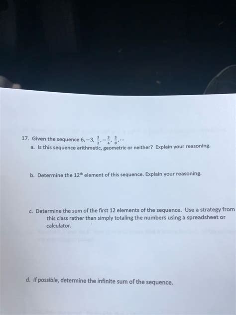 answered 17 given the sequence 6 3 3 … bartleby