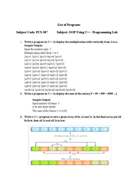 a collection of programming exercises for object oriented programming using c pdf method