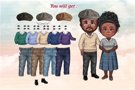 Ông Bà Già Chibi Clipart Old Old Etsy Vietnam Chibi Elderly Couples Grandpa Art Images