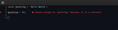 Javascript Lsp Const Variable Reassign No Error Rneovim