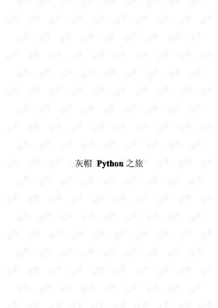 python灰帽指南：黑客与逆向工程实战 csdn文库