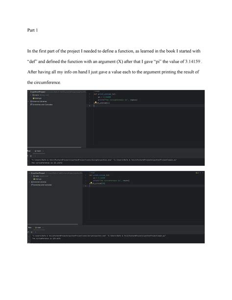 Programming Assignment Unit 2 Part 1 In The First Part Of The Project