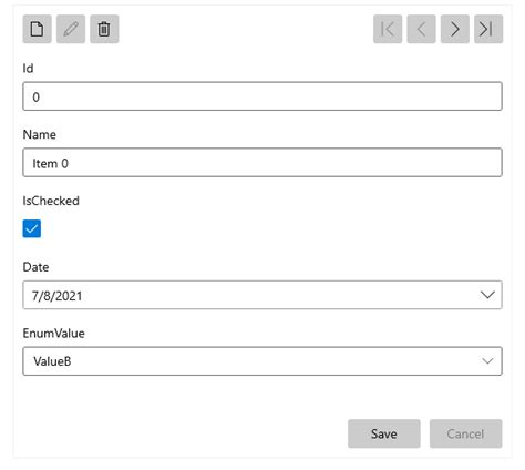 Getting Started DataForm Telerik UI For WinUI