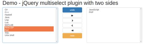 integrate two side multi select plugin with jquery multiselect js