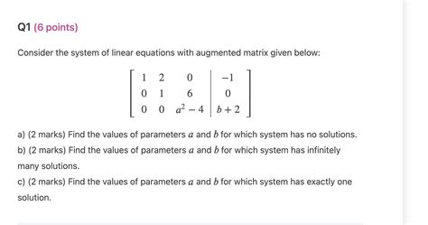 solved consider the system of linear equations with