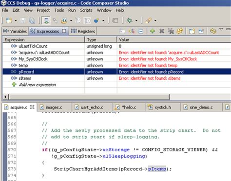 Watching Variables In Debug Mode CCS V5 How To Configure Columns