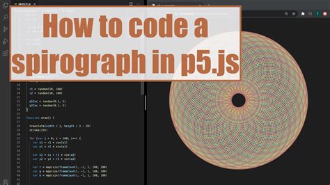 how to code a spirograph in p5 js coding project 2 youtube