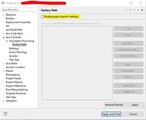 Java Project Is Missing Required Annotation Processing Library