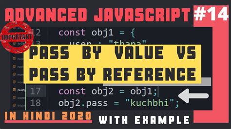 pass by value vs pass by reference in javascript in hindi youtube