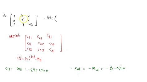 ⏩solved find the adjoint of the matrix a then use the adjoint to… numerade