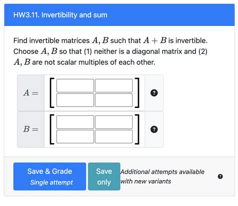 solved find invertible matrices a b such that a b is