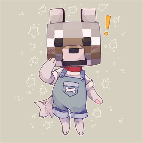 Minecraft Wolf Cartoon