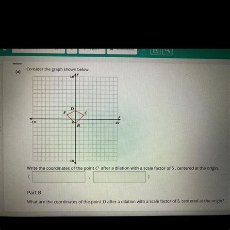 write the coordinates of the point c after dilation with scale factor of 5 centered at the