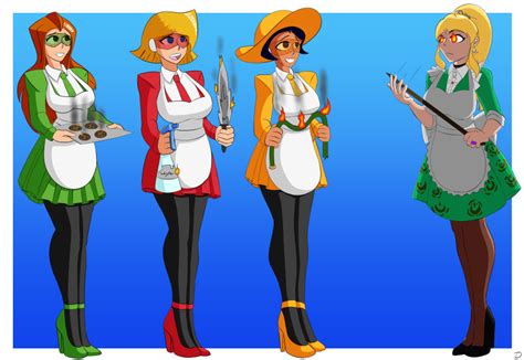 Hypnohub Absurdres Alex Apron Black Hair Blonde Hair Breasts Clover Crimson Stepfordcrimson