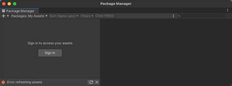 unity package manager error как исправить ошибку