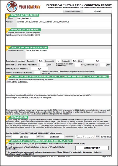 Electrical Isolation Certificate Template