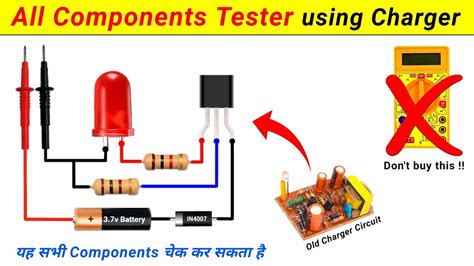 How To Make All In One Component Tester Using Old Mobile Charger All