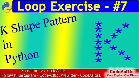 Python Pattern Programs Printing Stars In K Shape Learn Python