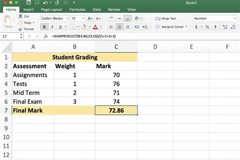 How To Calculate Weighted Averages In Excel With SUMPRODUCT