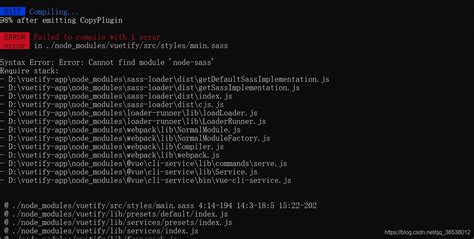 syntax error error cannot find module ‘node sass‘ syntax error error cannot find module