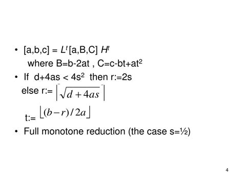 ppt fast reduction and composition of binary quadratic forms issac 1991 arnold schonhage