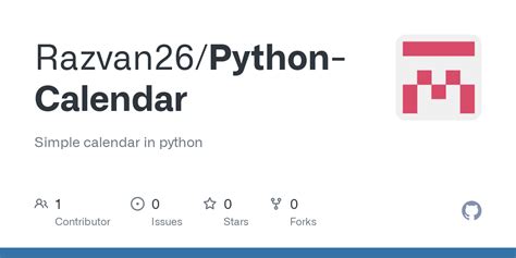Github Razvan26python Calendar Simple Calendar In Python