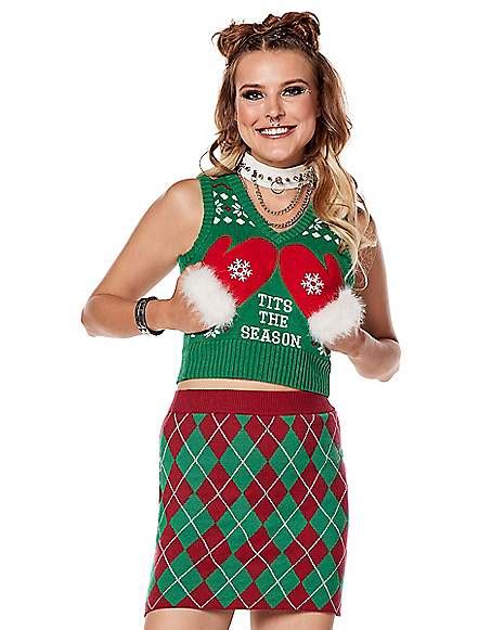 Tits The Season Ugly Christmas Sweater Vest