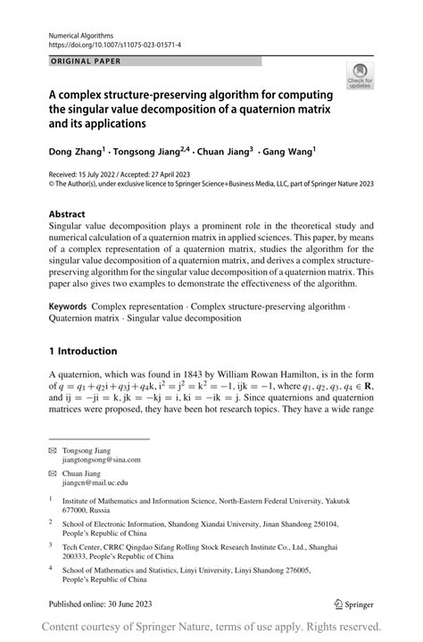 a complex structure preserving algorithm for computing the singular value decomposition of a
