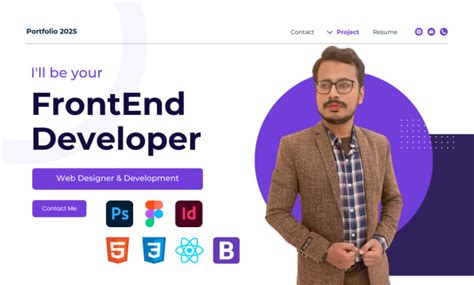 be your front end web developer using react js html css by junaid ali fiverr