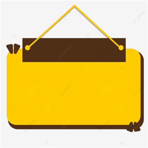 Text Box Ilustration Banner Text Label Yellow PNG Vector PSD And