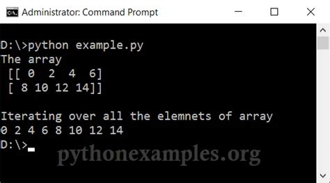 Iterate Over Elements Of Array Numpy Python Examples