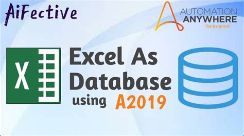 Connect An Excel File As A Database In Automation Anywhere A2019