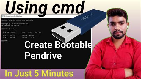 How To Create Bootable Pendrive For Windows 10 Using Cmd II Cmd Se
