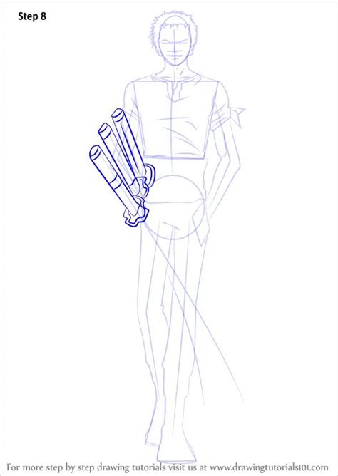 Step By Step How To Draw Roronoa Zoro From One Piece