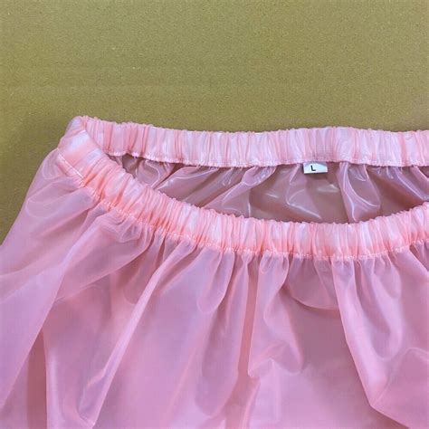 Pink Pvc Plastic Pants Adult Diaper Nappy Incontinence Underwear Waterproof Ebay
